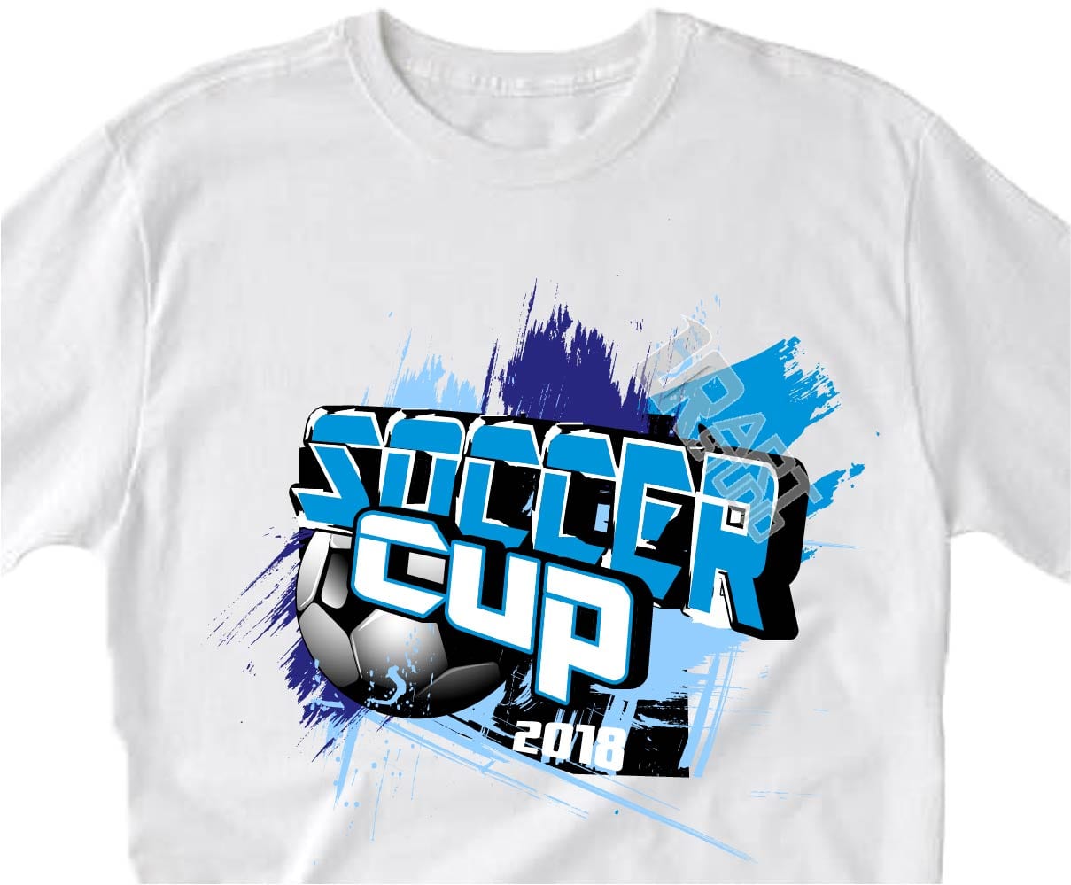 SOCCER CUP VECTOR LOGO T-SHIRT DESIGN - UrArtStudio
