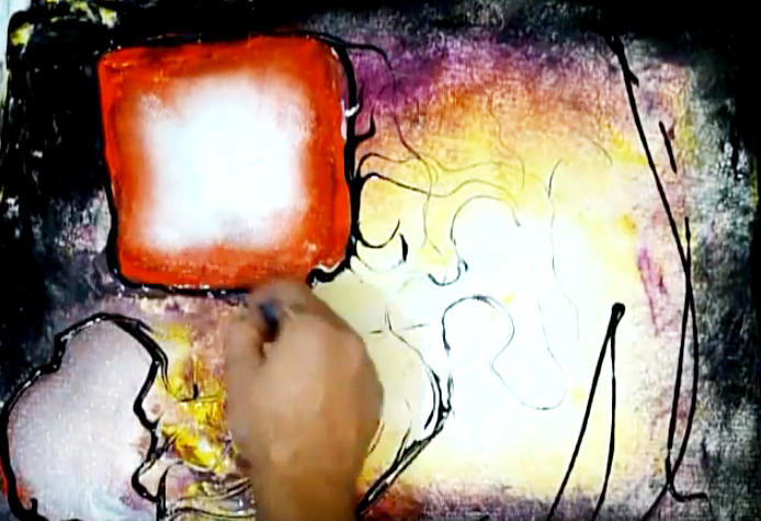 Red_square_abstract_painting_techniques - UrArtStudio