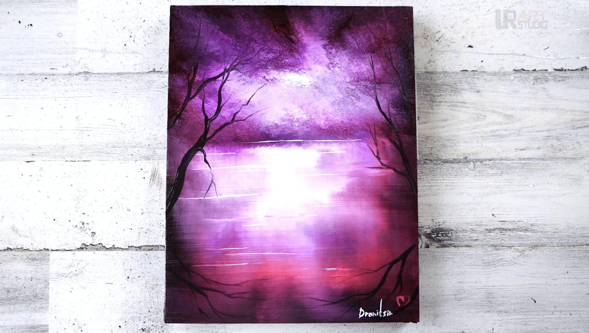5-minutes-art-purple-reflections - UrArtStudio