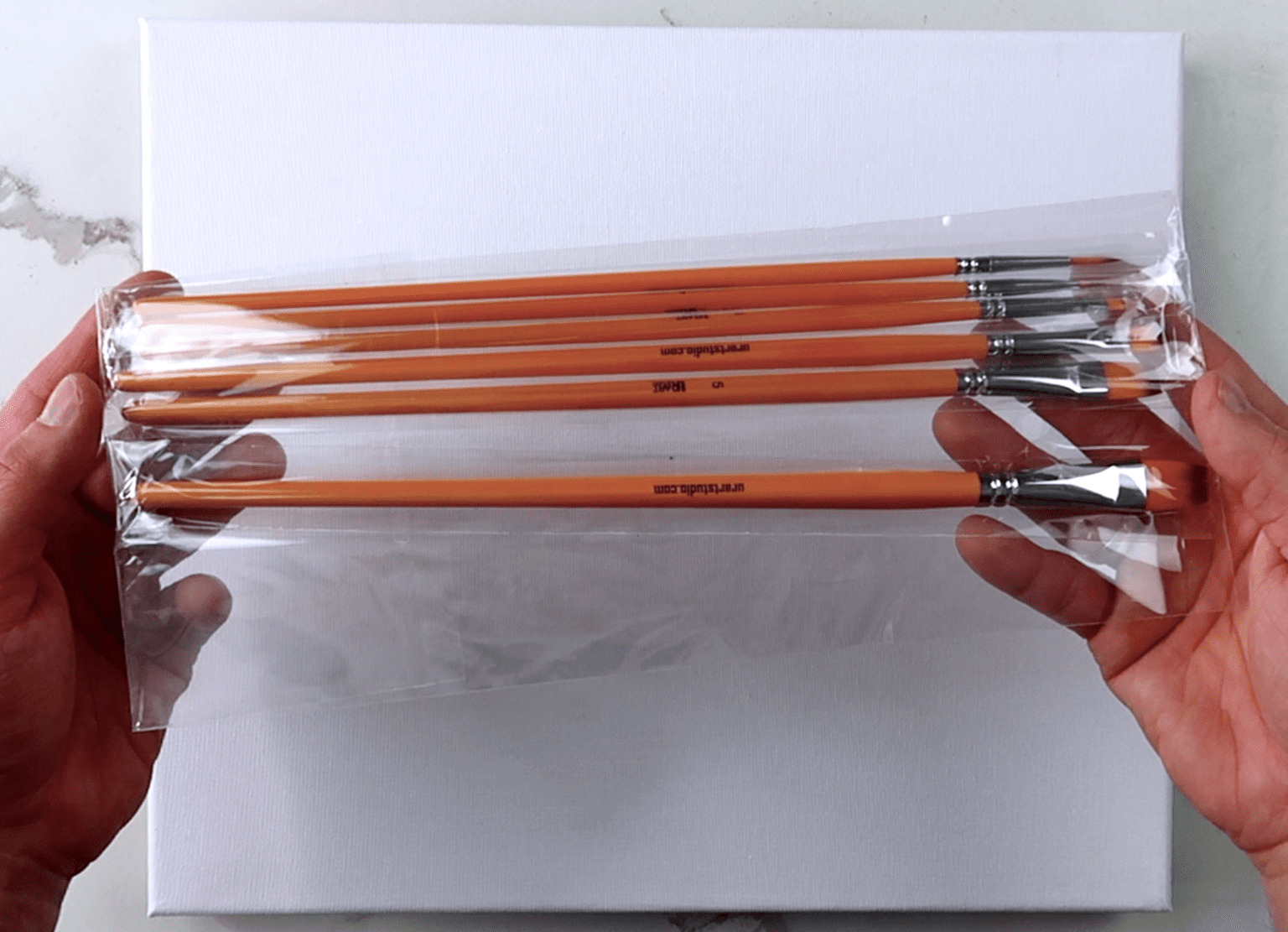 6 SMALL SQUARE BRUSHES - UrArtStudio