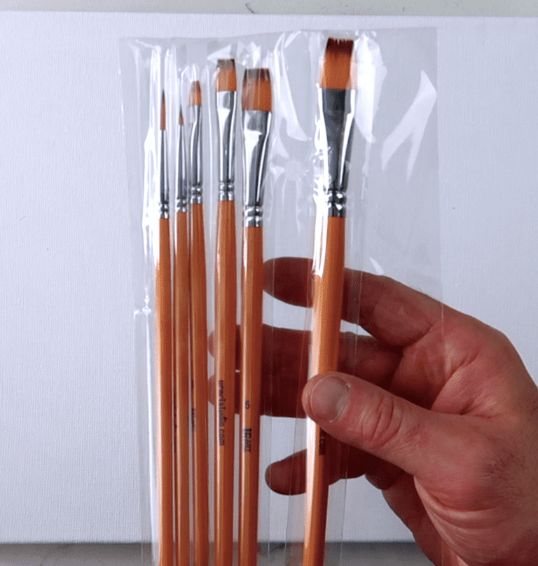 6 SMALL SQUARE BRUSHES - UrArtStudio