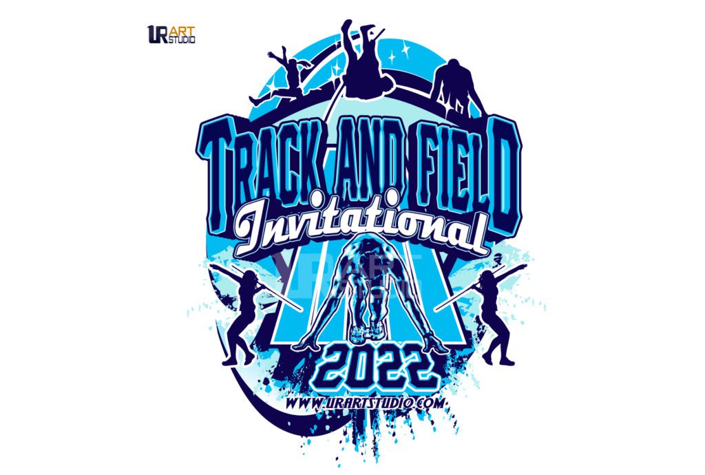 TRACK AND FIELD INVITATIONAL 2022 LOGO DESIGN FOR PRINT - UrArtStudio
