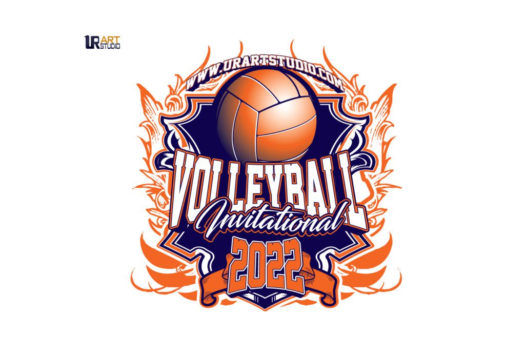 VOLLEYBALL INVITATIONAL 2022 DOWNLOADABLE LOGO DESIGN - UrArtStudio