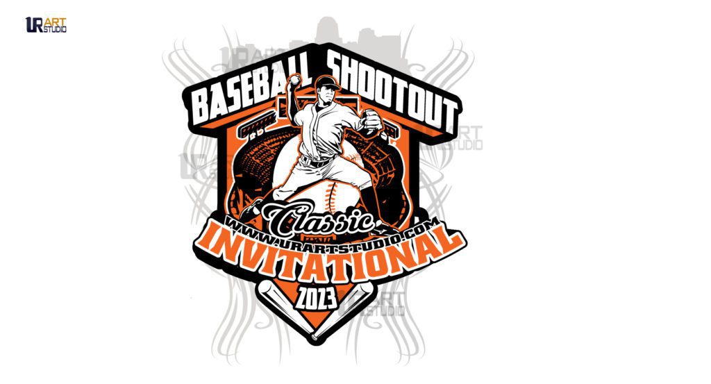 BASEBALL SHOOTOUT CLASSIC INVITATIONAL COLOR SEPARATED LOGO DESIGN FOR ...