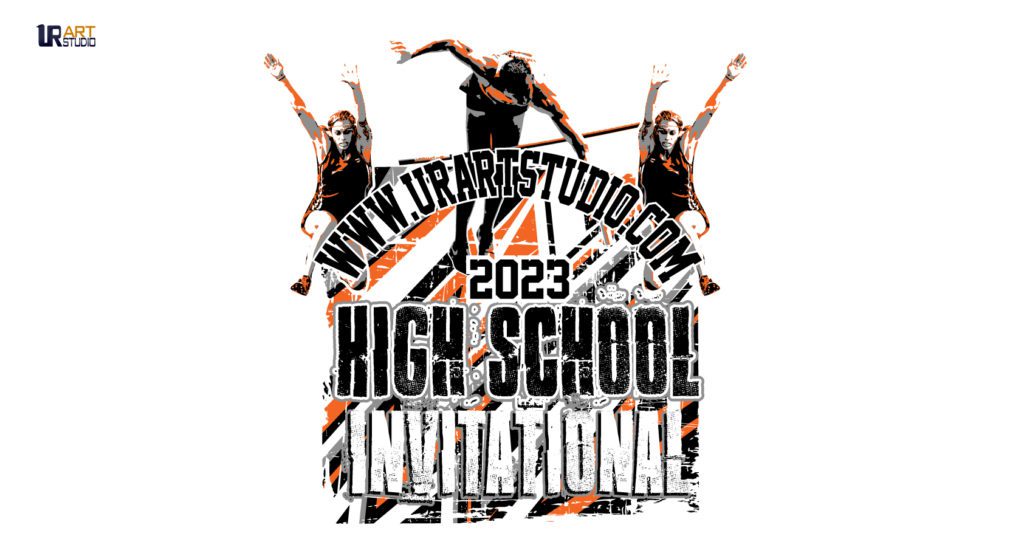 HIGH SCHOOL TRACK AND FIELD INVITATIONAL, VECTOR LOGO DESIGN FOR PRINT ...