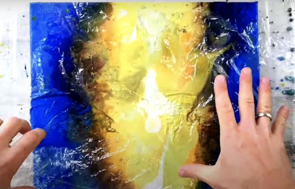 WATER SPLASH PLASTIC WRAP ACRYLIC EFFECT - UrArtStudio