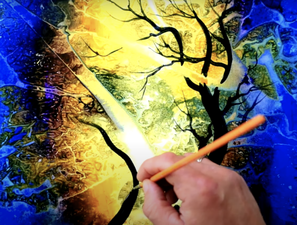 WATER SPLASH PLASTIC WRAP ACRYLIC EFFECT - UrArtStudio
