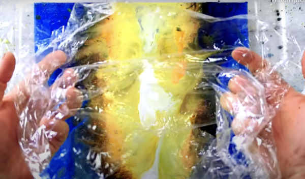 WATER SPLASH PLASTIC WRAP ACRYLIC EFFECT - UrArtStudio