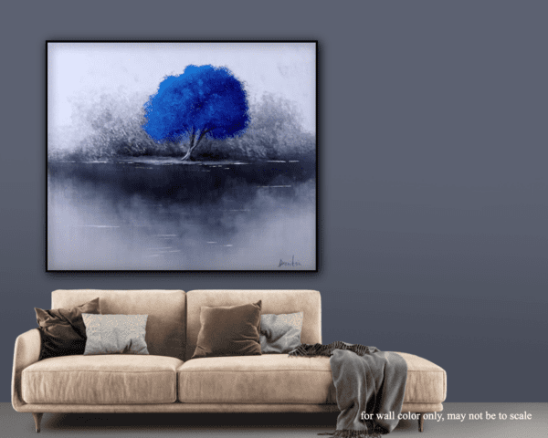 Acrylic Landscape Painting Tutorial: Blue Tree by the Lake - UrArtStudio