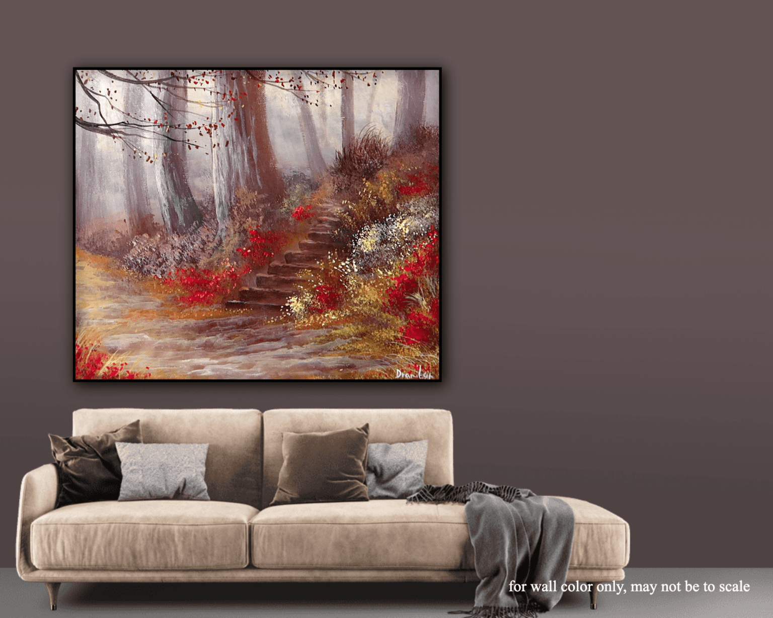 Misty Forest Path | Step by Step Acrylic Painting Techniques of Autumn ...